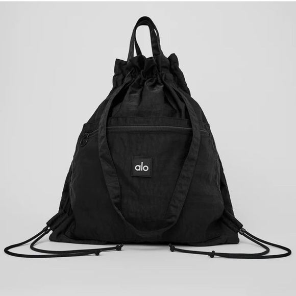 ALO Yoga | Bags | Alo Yoga Utility Bag Black Nylon Shoulder Handbag ...
